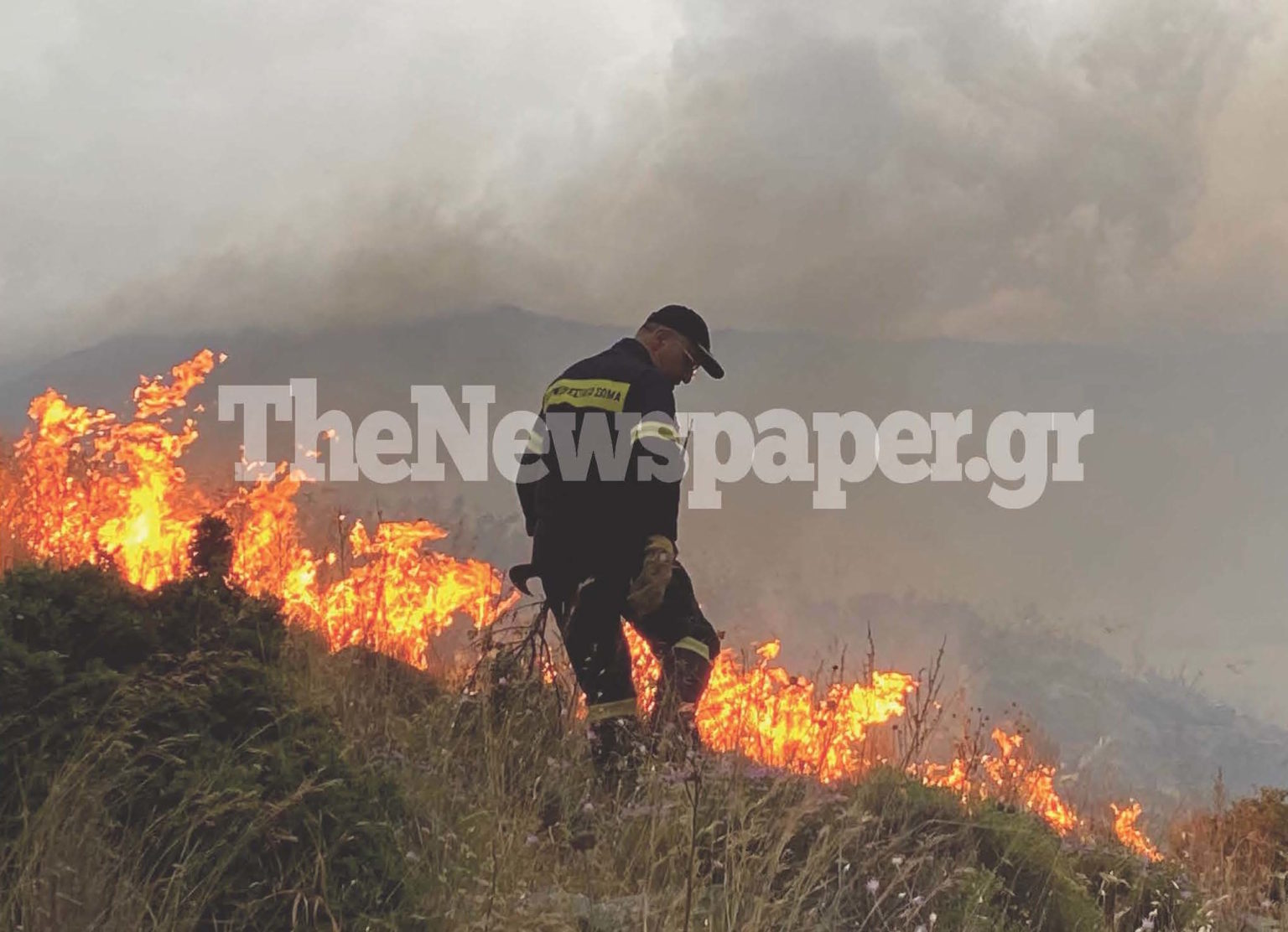 Φωτιά ΤΩΡΑ στον Βόλο - BINTEO