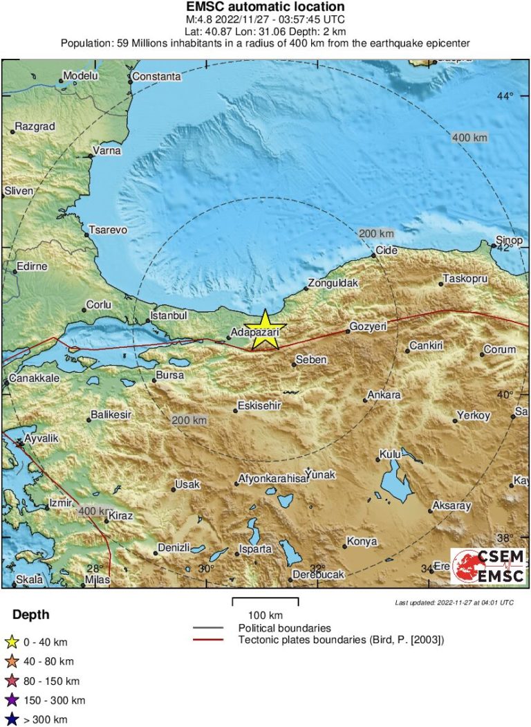 Σεισμός 4,7 Ρίχτερ στην Τουρκία