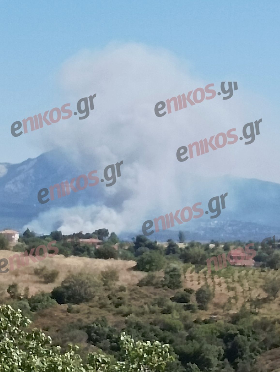 Μεγάλη φωτιά στη Σταμάτα – Εκκενώνονται Αμυγδαλέζα, Γαλήνη και Ροδόπολη